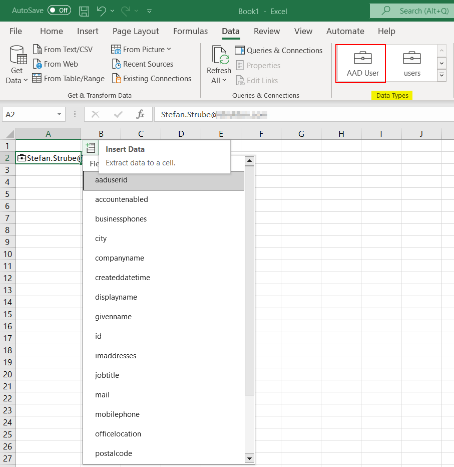 Use Dataverse Table Aad User For Excel Data Types From Power Bi Theres Something About 2907